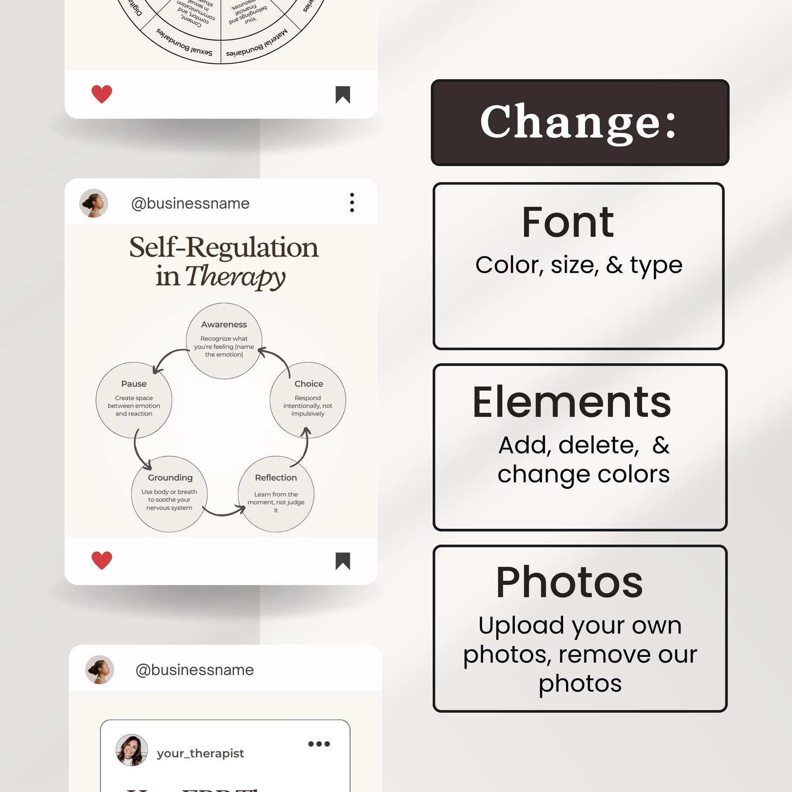 Therapist Instagram Templates, Psychologist Social Media, Mental Health ...