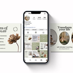 Mindset Coach Instagram Templates | Life Coach Templates | Mindset ...