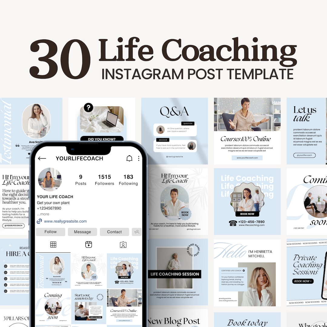 Coaching Instagram Post Template | Coach Social Media |life Coach ...