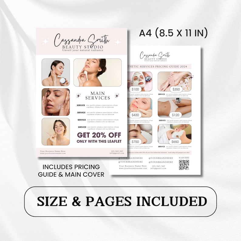 Esthetician Flyer Template | Beauty Flyer | Esthetician Brochure ...