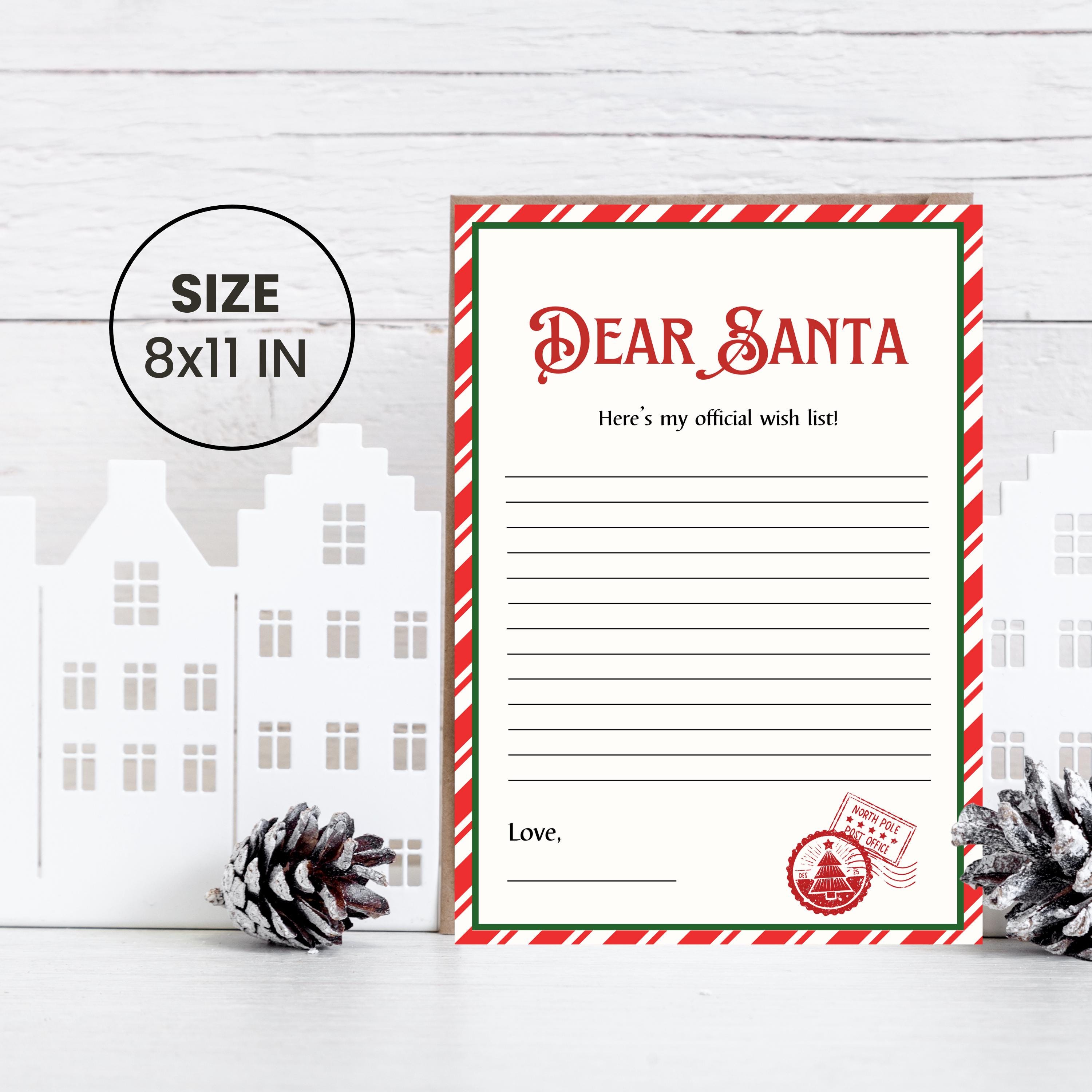 Editable Personalized Christmas Letter to Santa, Easy Edit Santa Letter ...