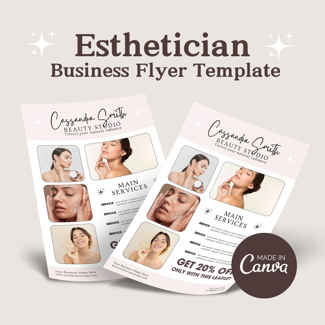 Esthetician Flyer Template | Beauty Flyer | Esthetician Brochure ...