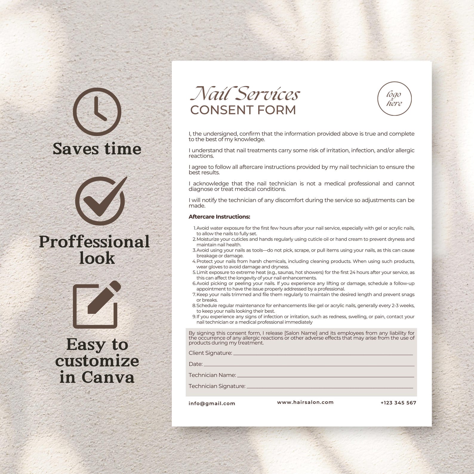 Manicure and Pedicure Forms Bundle, Nail Tech Forms, Esthetician Forms ...