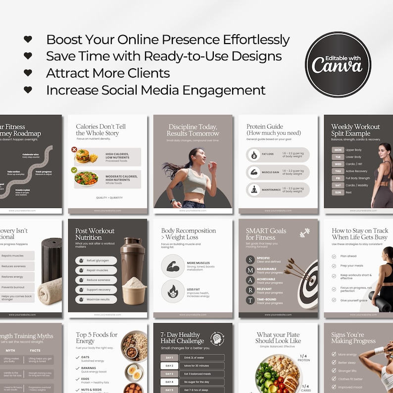 352 Personal Trainer Templates | Fitness Coach Instagram Template , Gym ...