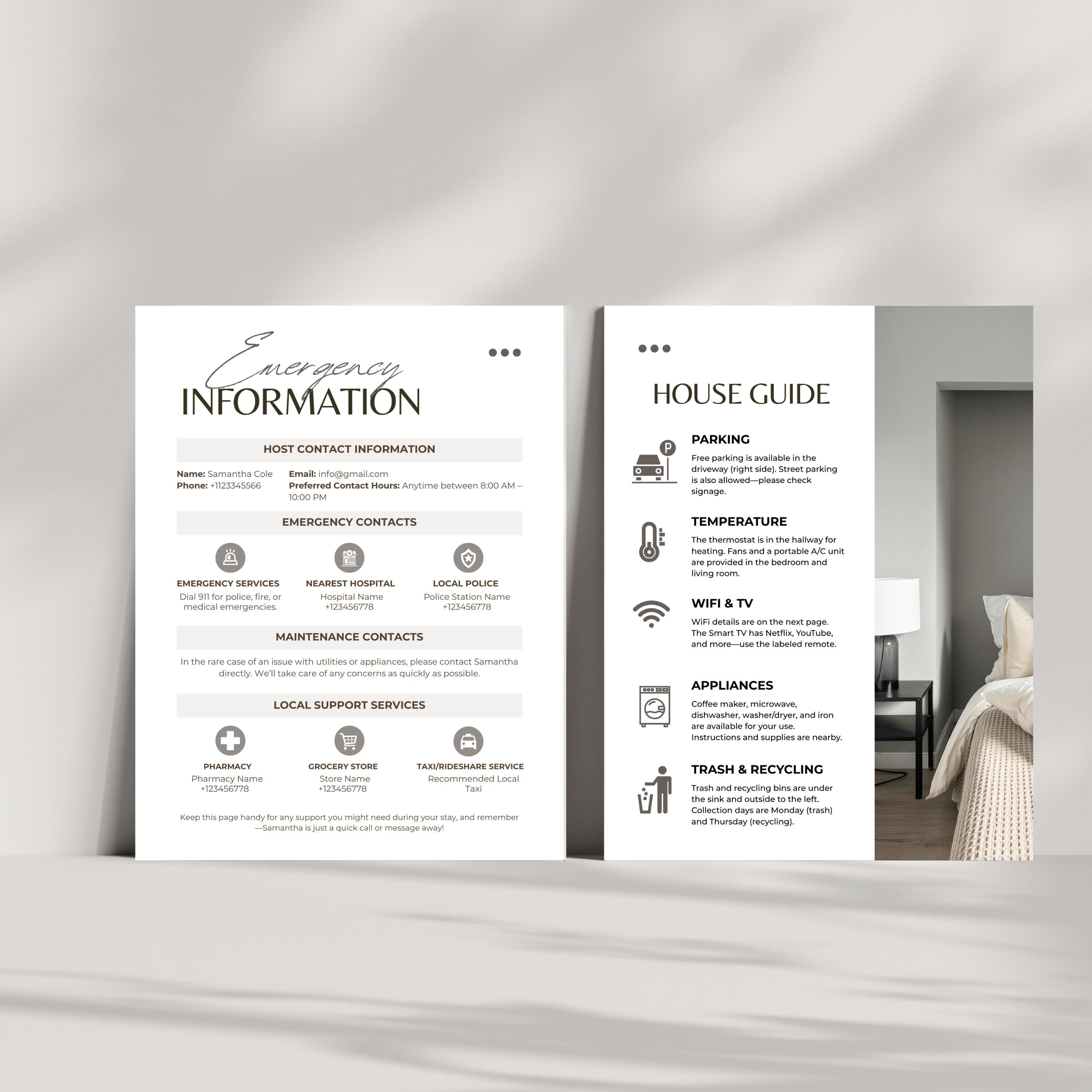 Editable Airbnb Welcome Book Template, Vacation Rental Welcome Book ...