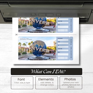 Surprise Universal Trip Ticket | Universal Gift Ticket | Boarding Pass ...