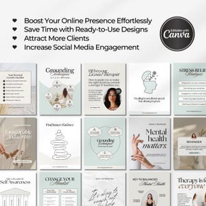Therapist Instagram Templates, Psychologist Social Media, Mental Health ...