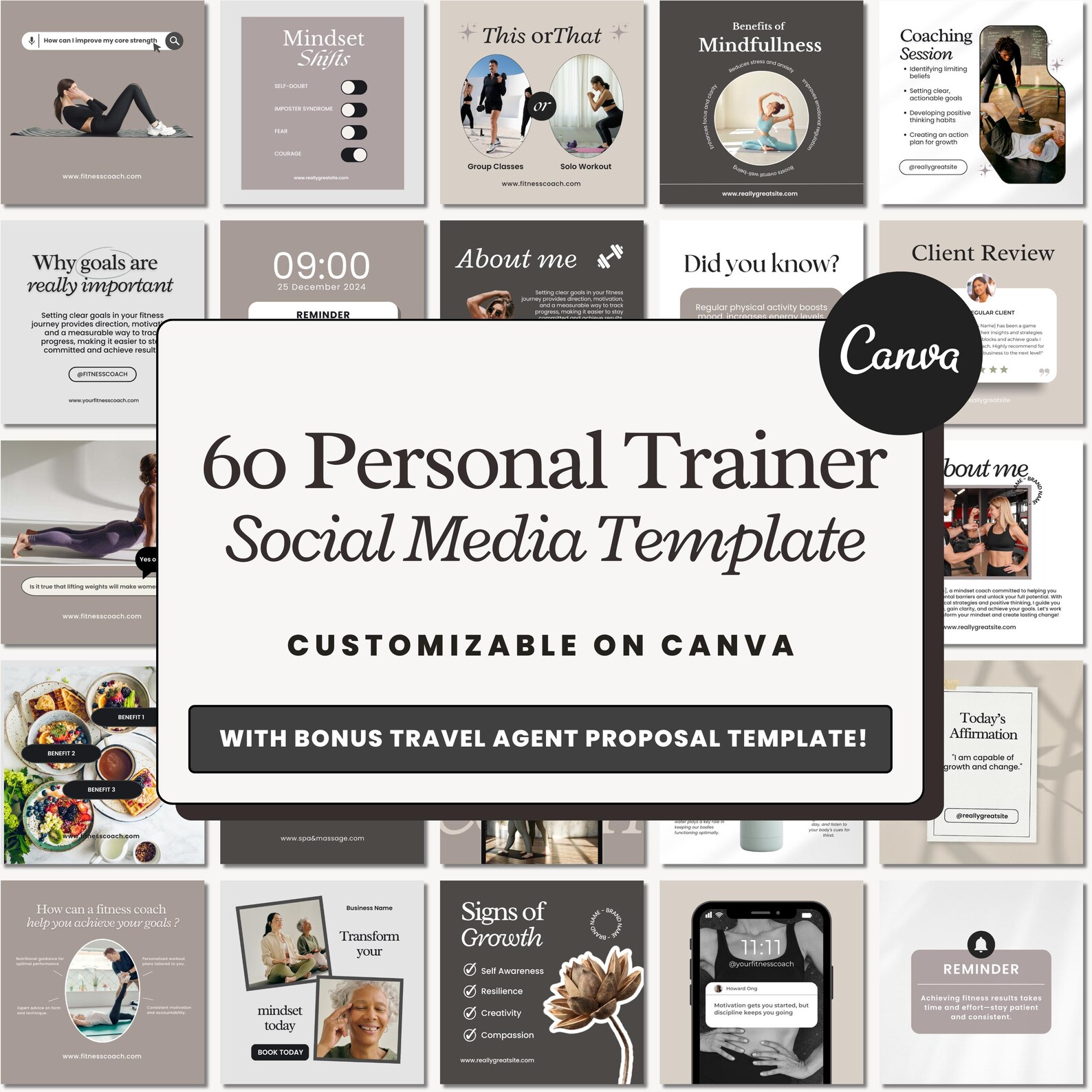 60 Personal Trainer Templates | Fitness Coach Instagram Template , Gym ...