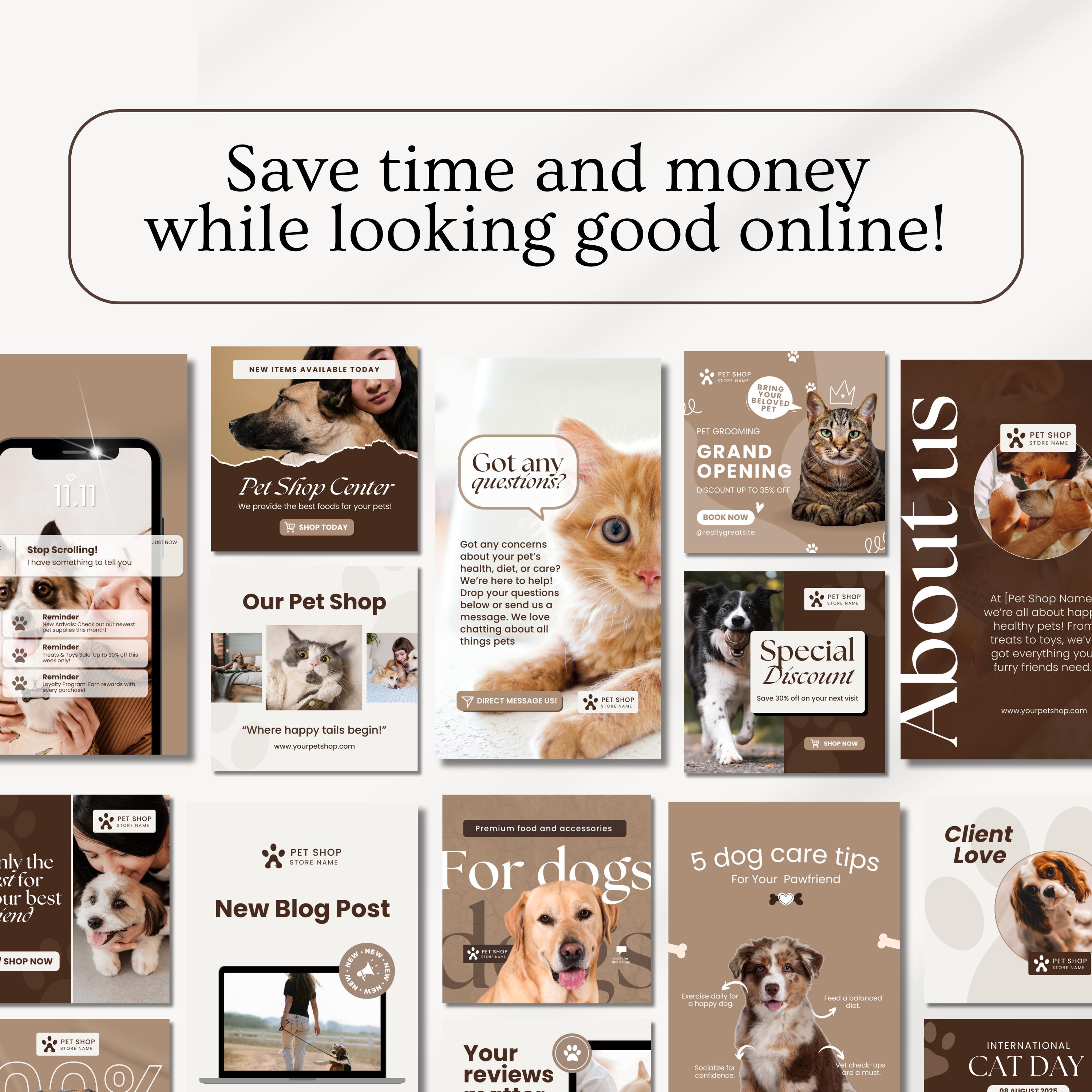 Pets Instagram Post Template | Pet Instagram Story Template | Social ...