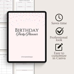 Birthday Plan Template Printable, Birthday Planner, Event Planning ...