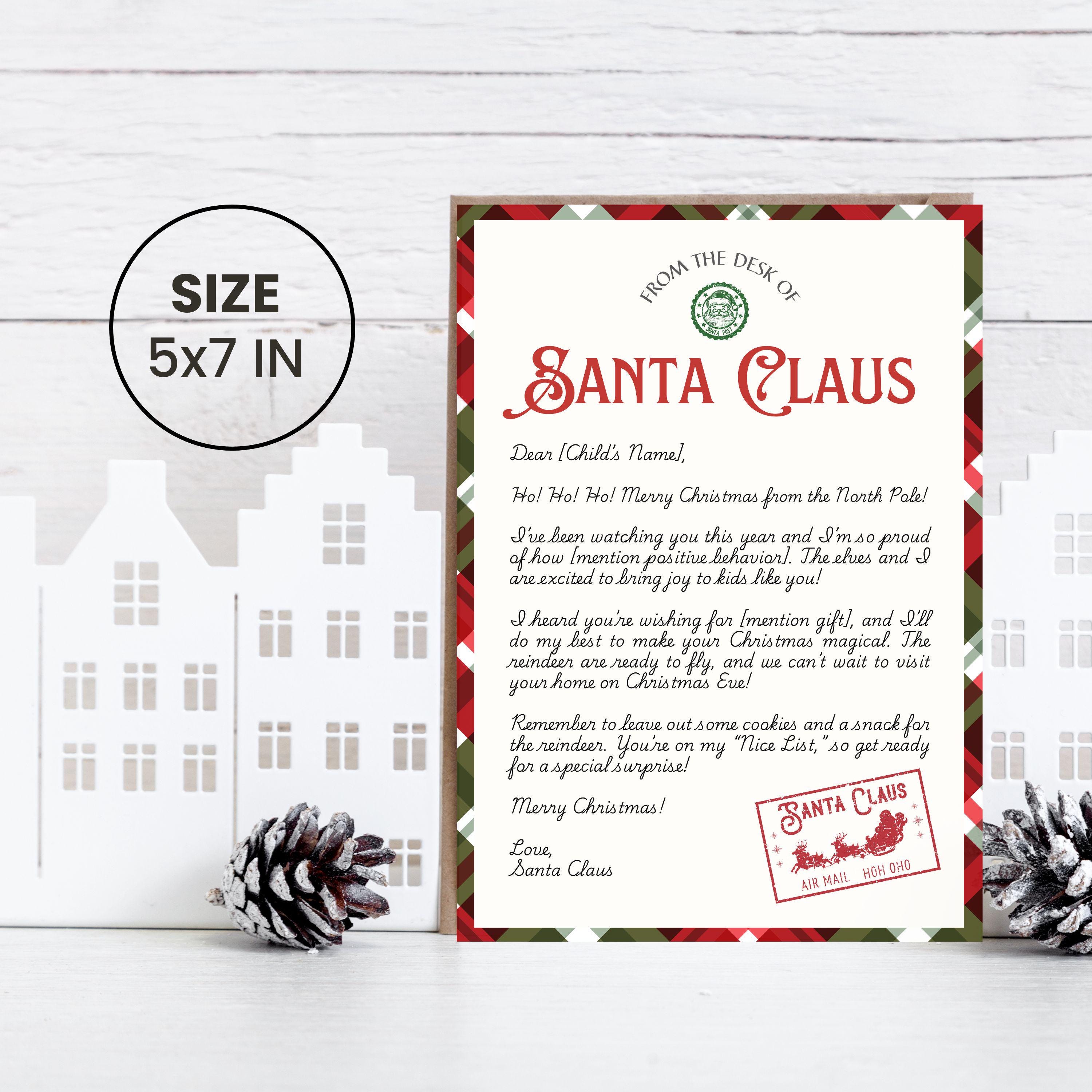 Editable Personalized Christmas Letter From Santa, Easy Edit Santa ...