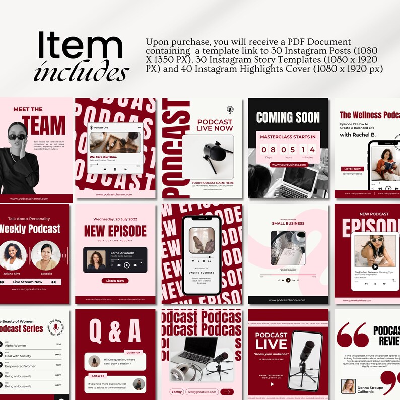 Podcast Instagram Template, Bold Instagram Post Template, Aesthetics ...