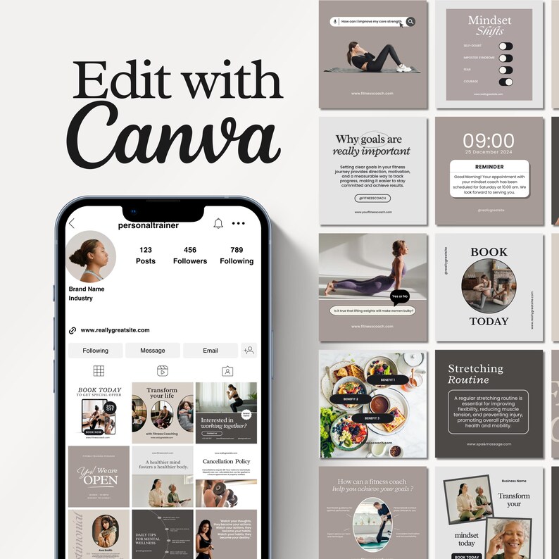 60 Personal Trainer Templates | Fitness Coach Instagram Template , Gym ...