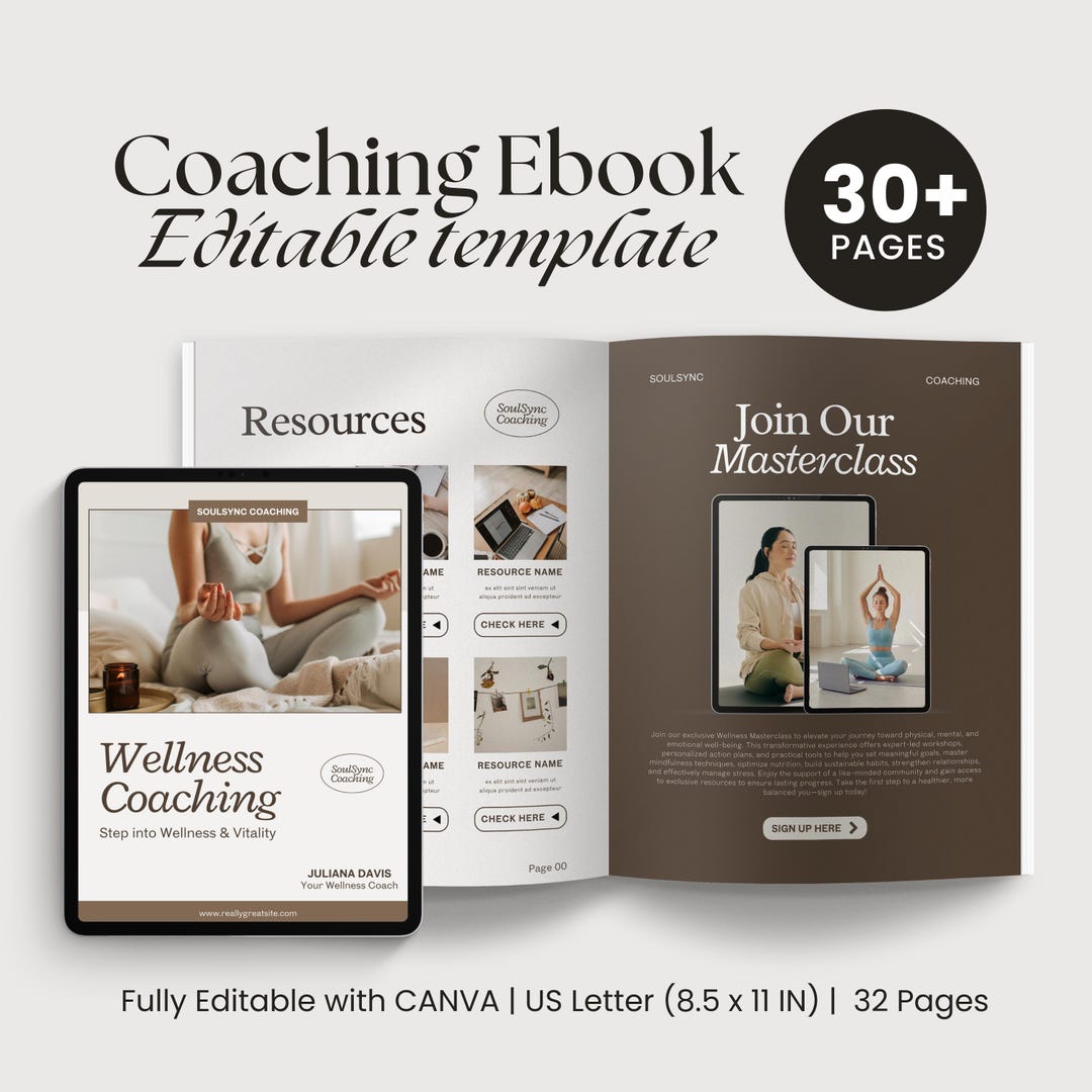 Ebook Template, Coaching Guide Book, Canva Template, Lead Magnet ...