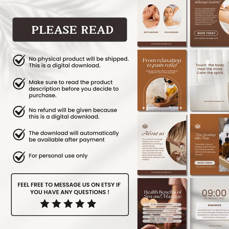 Massage Therapist Instagram Post Template | Massage Therapy Social ...