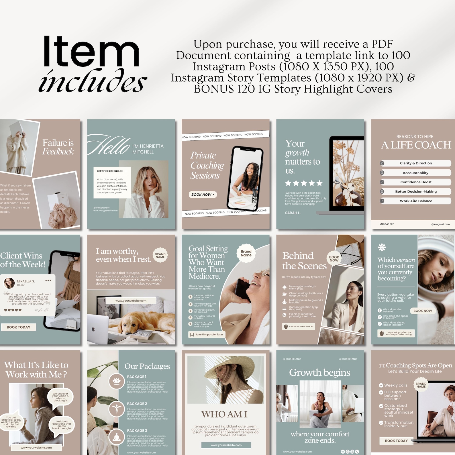 Life Coaching Instagram Post Template | Coach Social Media | Life Coach ...