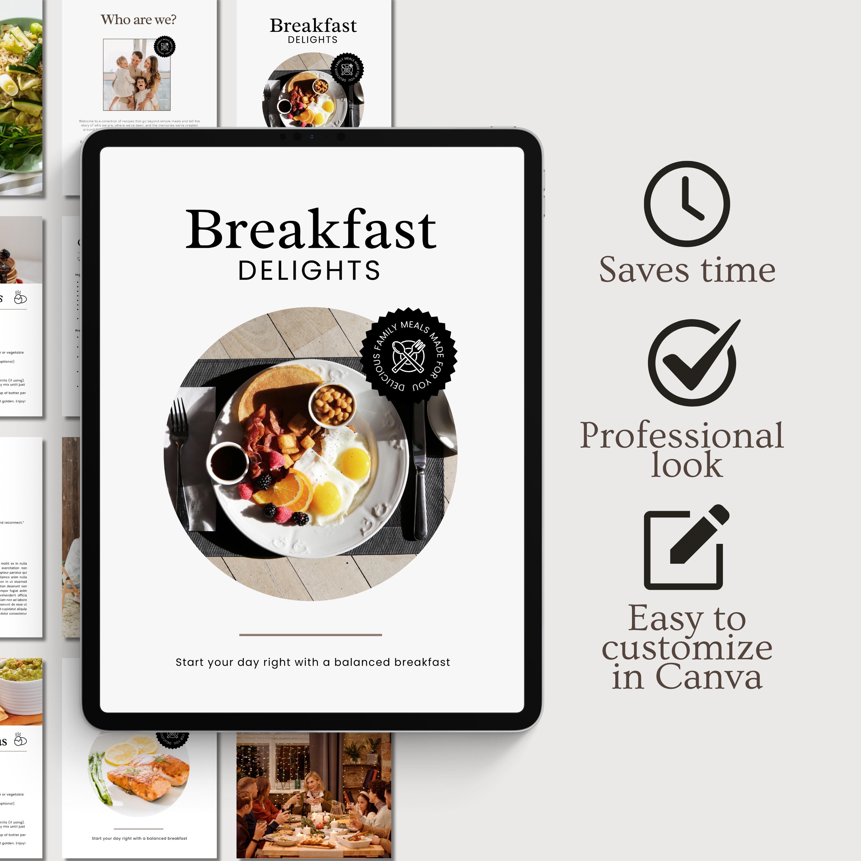 Cookbook Template | Recipe Book Template | Canva Templates | Cook Book ...