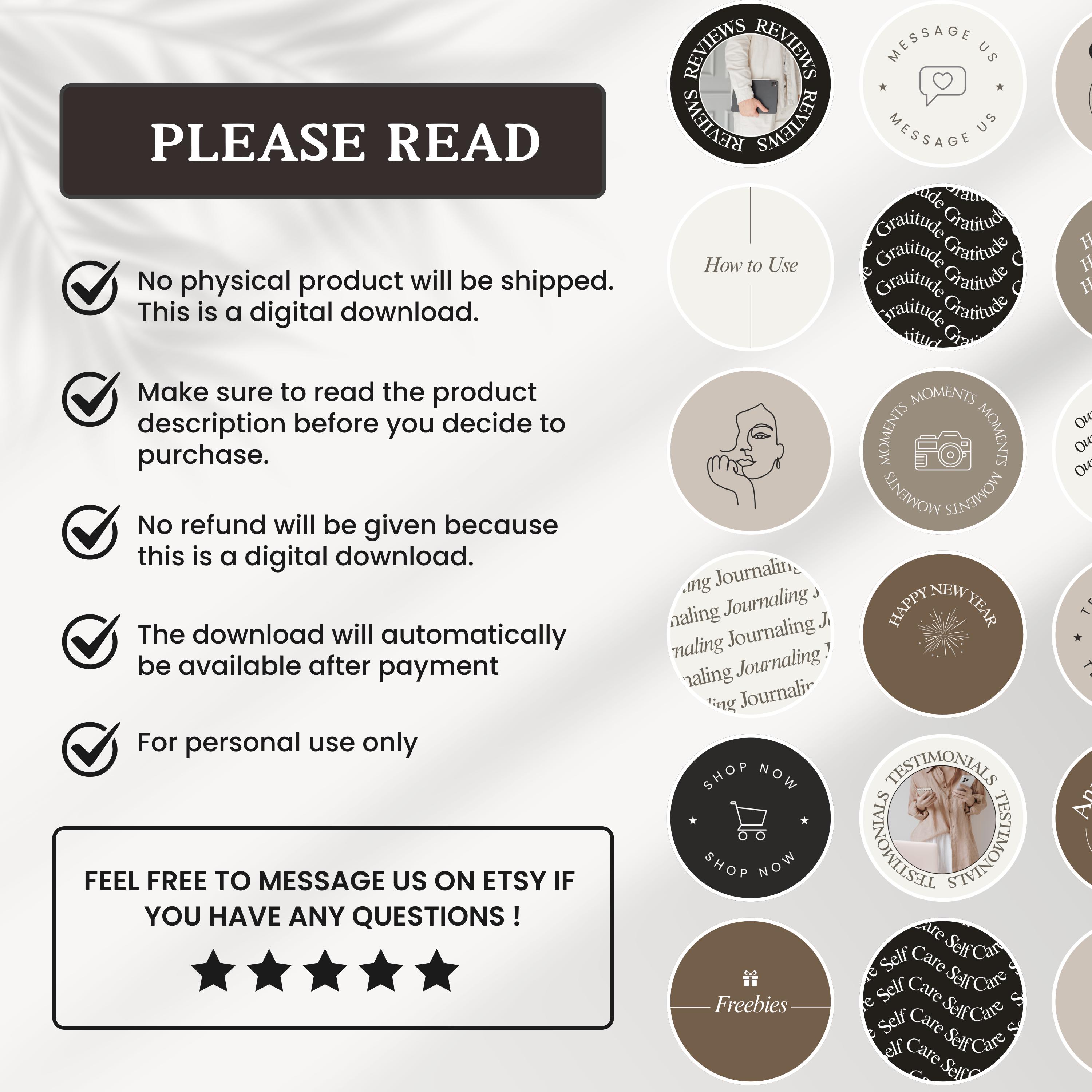 Minimal Instagram Highlight Covers Bundle Neutral Story Instagram ...