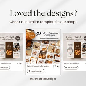 Bakery Instagram Templates, Cafe Instagram Template, Cake Shop, Bakery ...