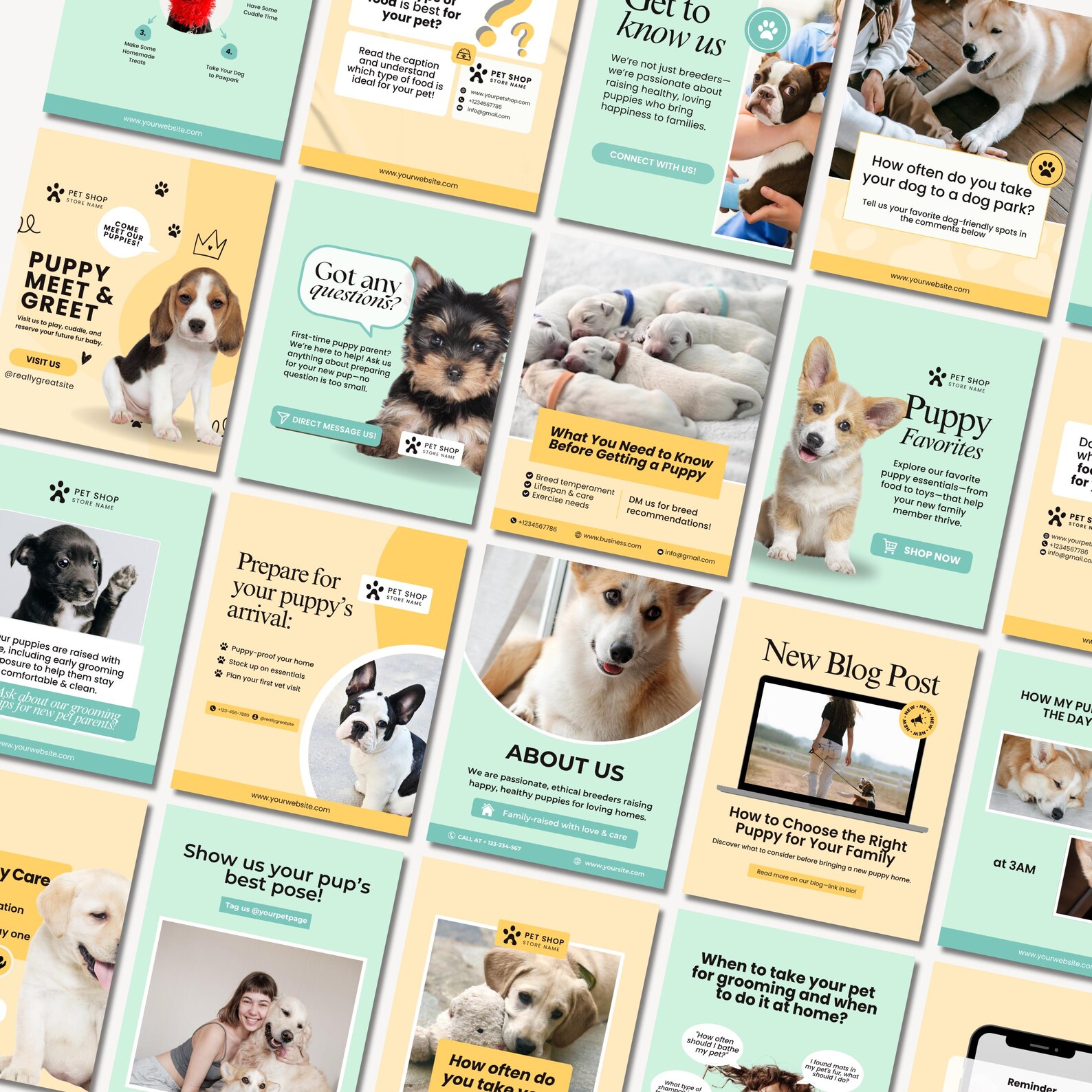 Pets Instagram Post Template | Pet Instagram Story Template | Social ...