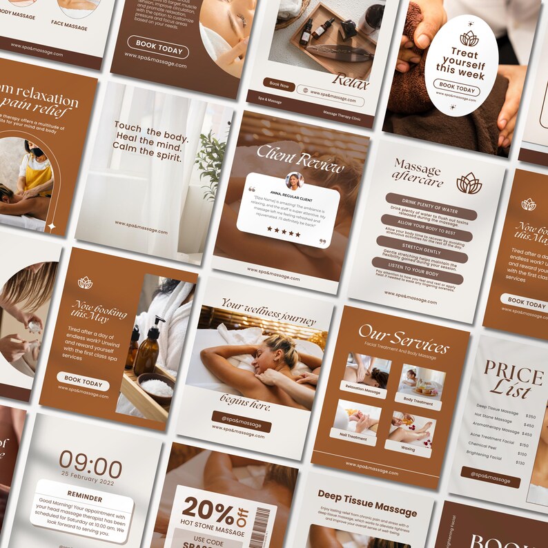 Massage Therapist Instagram Post Template | Massage Therapy Social ...