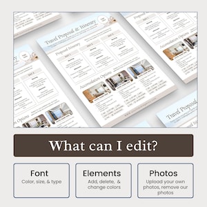 Editable Travel Itinerary Template | Trip Itinerary | Printable Travel ...