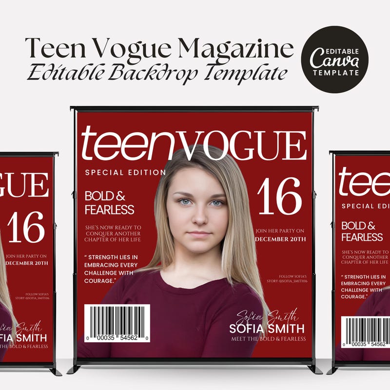 Vogue Magazine Backdrop - Etsy