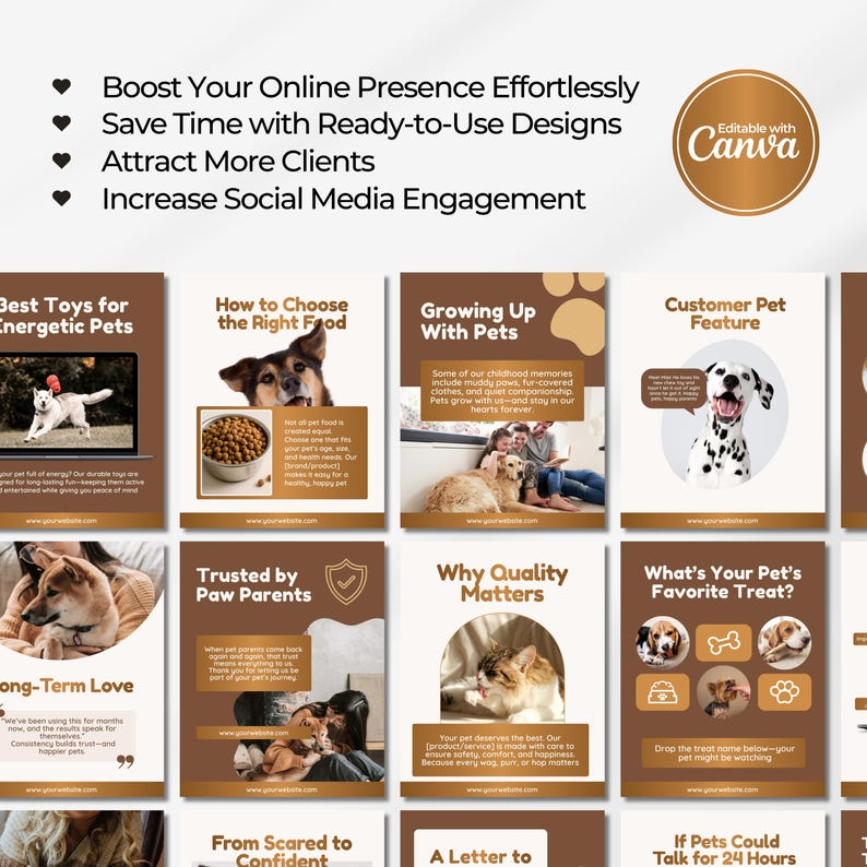 Pets Instagram Post Template | Pet Instagram Story Template | Social ...