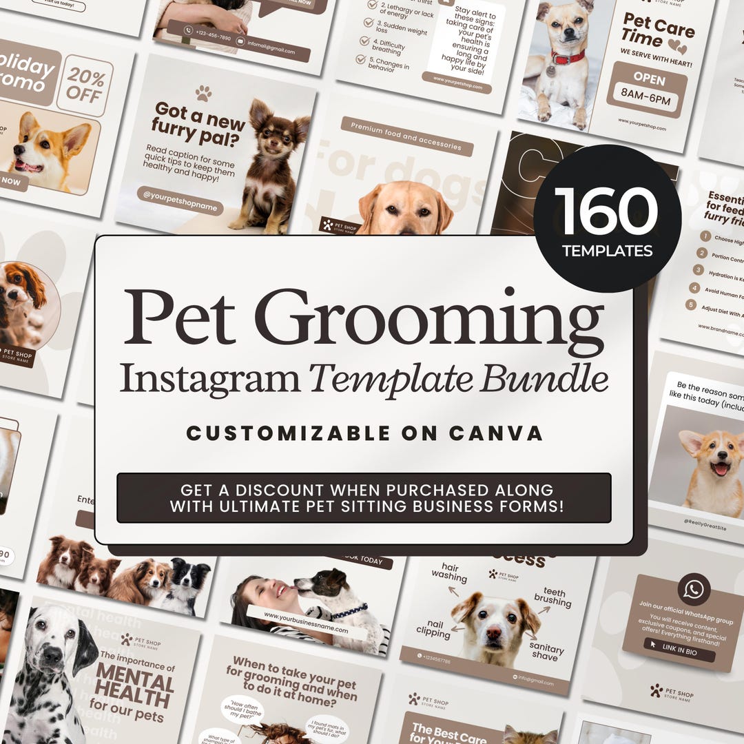 Pets Instagram Post Template | Pet Instagram Story Template | Social ...