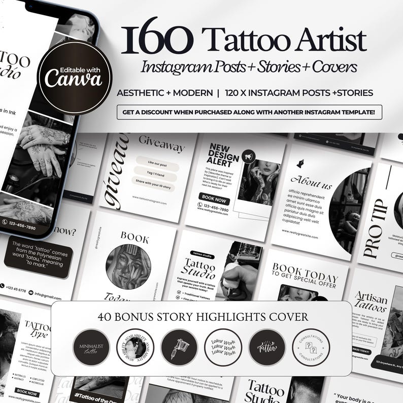 Tattoo Artist Instagram Template | Tattoo Practitioner Instagram ...
