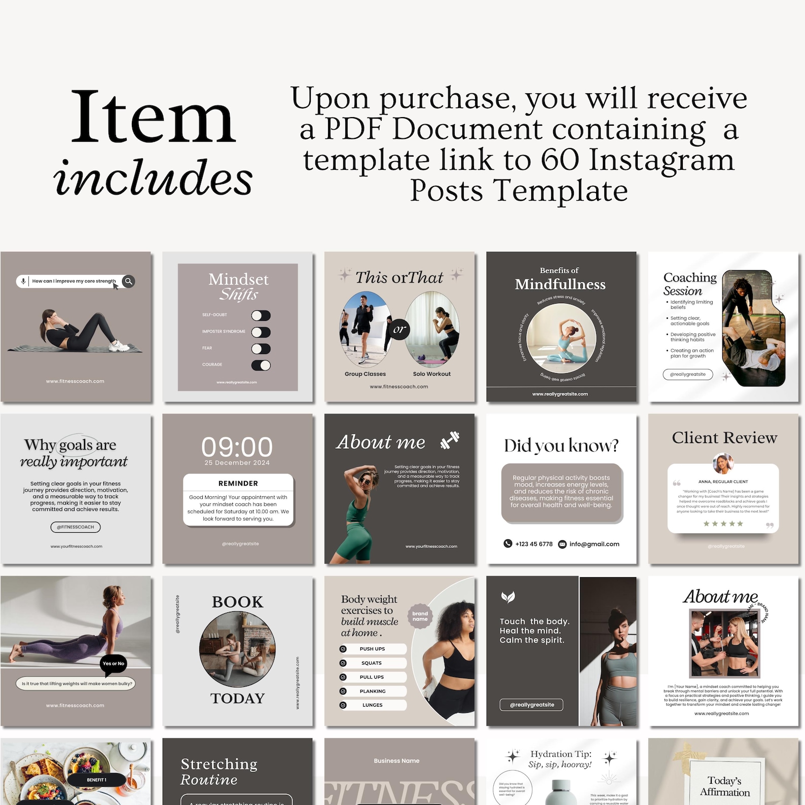 60 Personal Trainer Templates | Fitness Coach Instagram Template , Gym ...