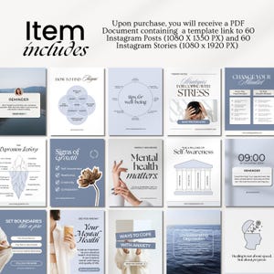 Therapist Instagram Templates, Psychologist Social Media, Mental Health ...