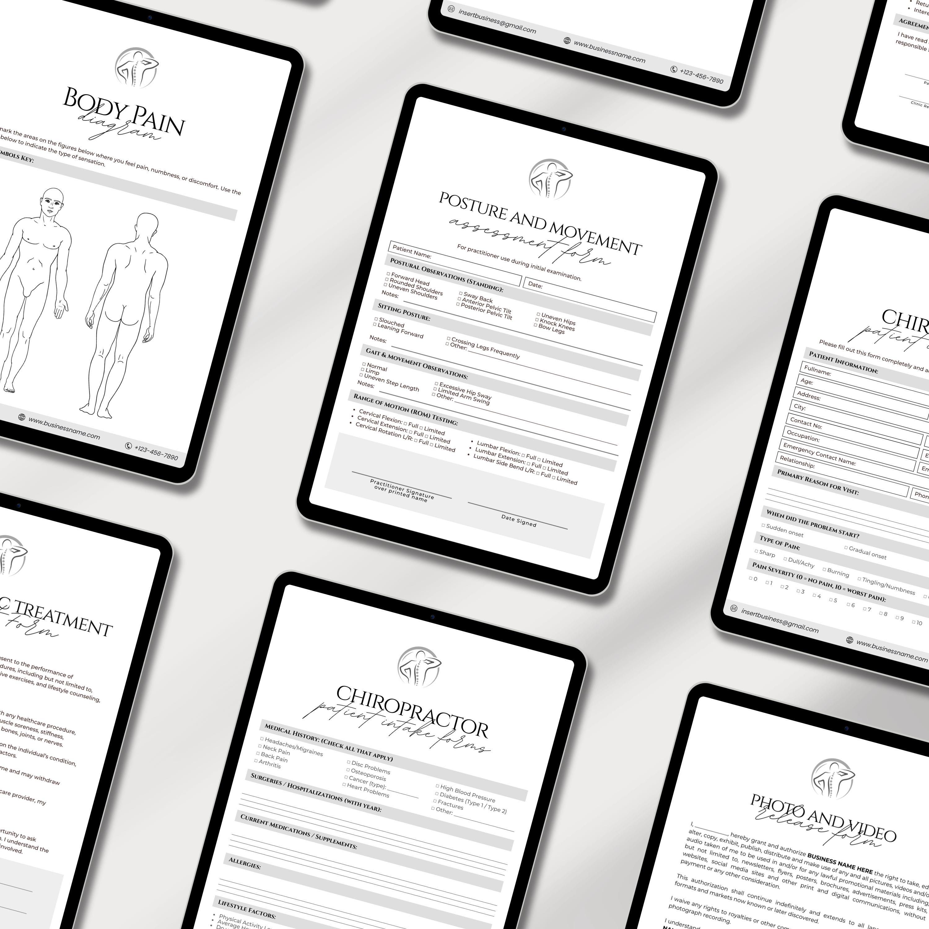 Chiropractic Client Intake Form PDF | Editable Chiropractic Consent ...