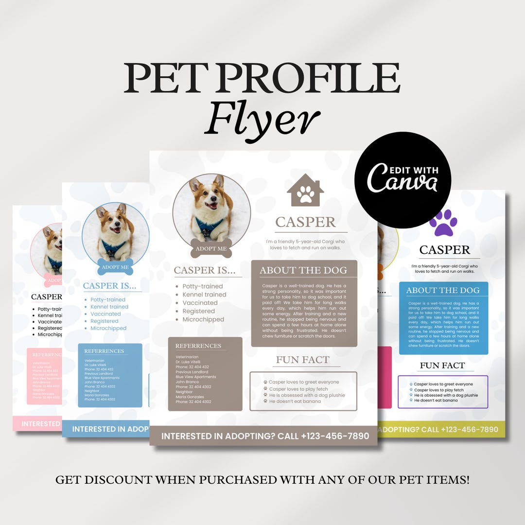 Dog Profile Flyer - Dog Walker, Dog Sitter, Dog Vacation, Dog Sitter ...