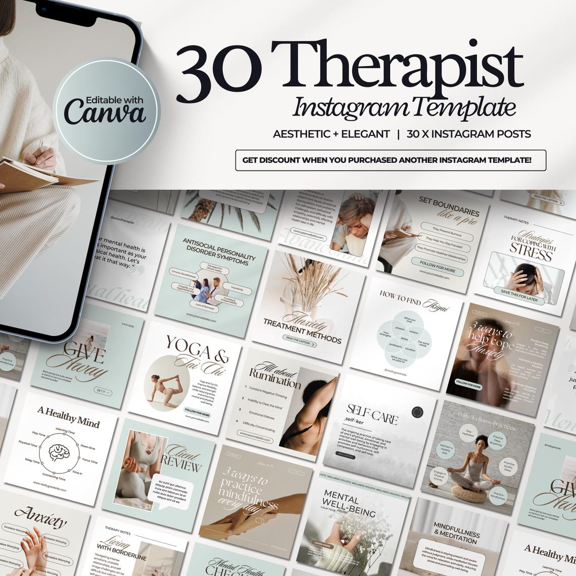Therapist Instagram Templates, Psychologist Social Media, Mental Health ...