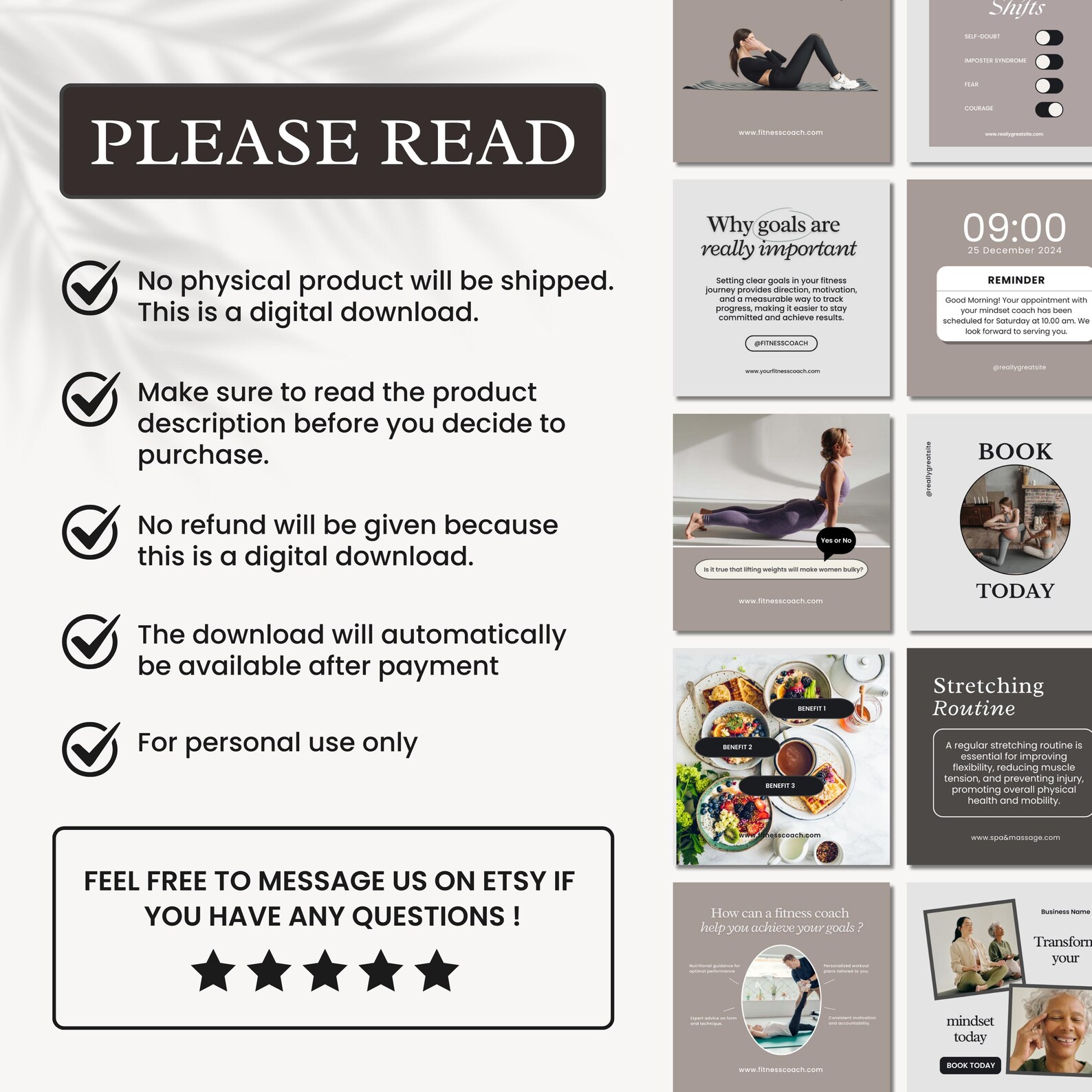 60 Personal Trainer Templates | Fitness Coach Instagram Template , Gym ...