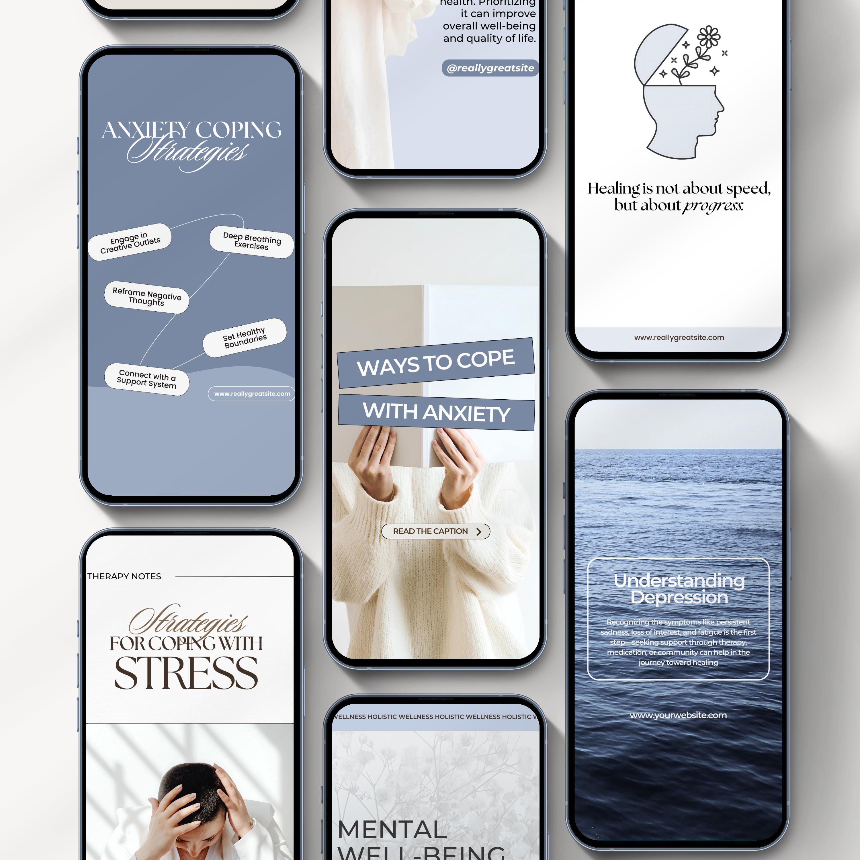 Therapist Instagram Templates, Psychologist Social Media, Mental Health ...
