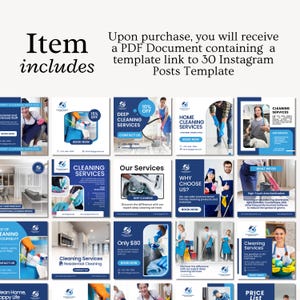 Cleaning Business Instagram Templates | Cleaning Service Instagram Post ...