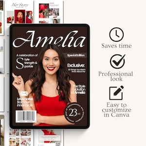 Birthday Magazine, Magazine Templates Bestie Edition, 25 Pages ...