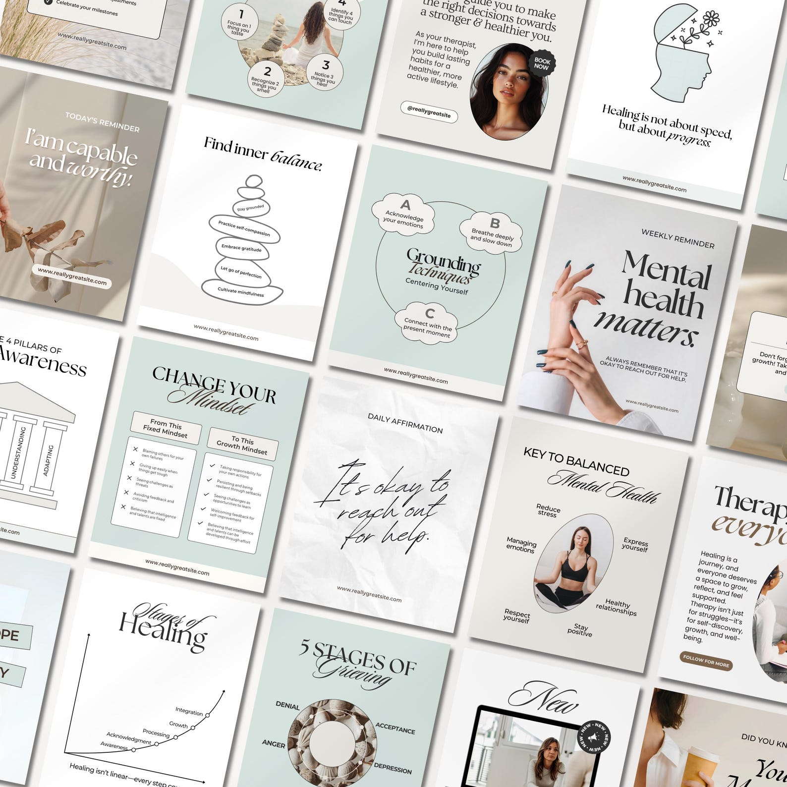 Therapist Instagram Templates, Psychologist Social Media, Mental Health ...