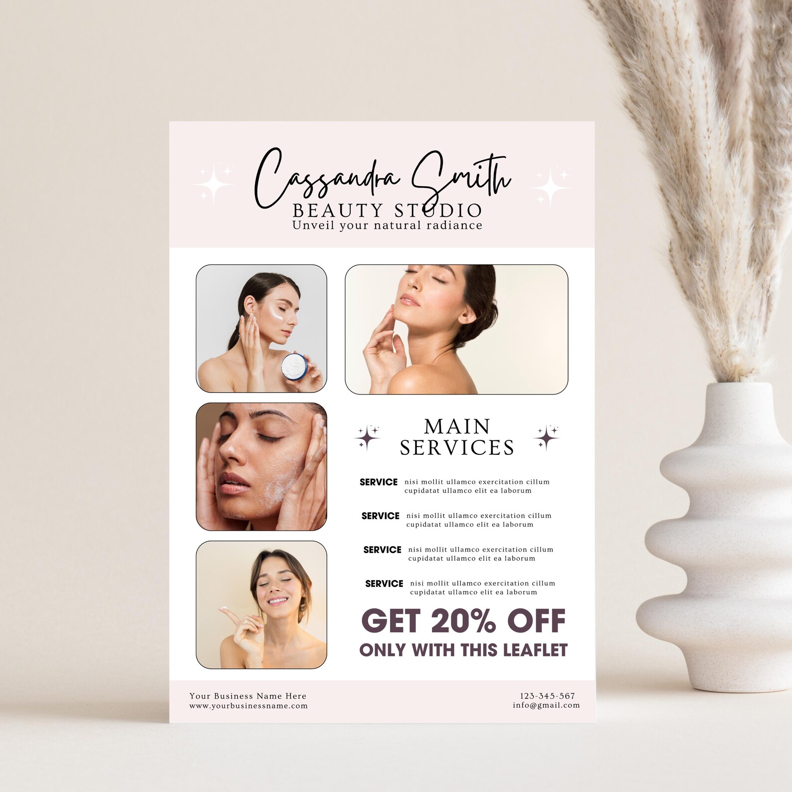 Esthetician Flyer Template | Beauty Flyer | Esthetician Brochure ...