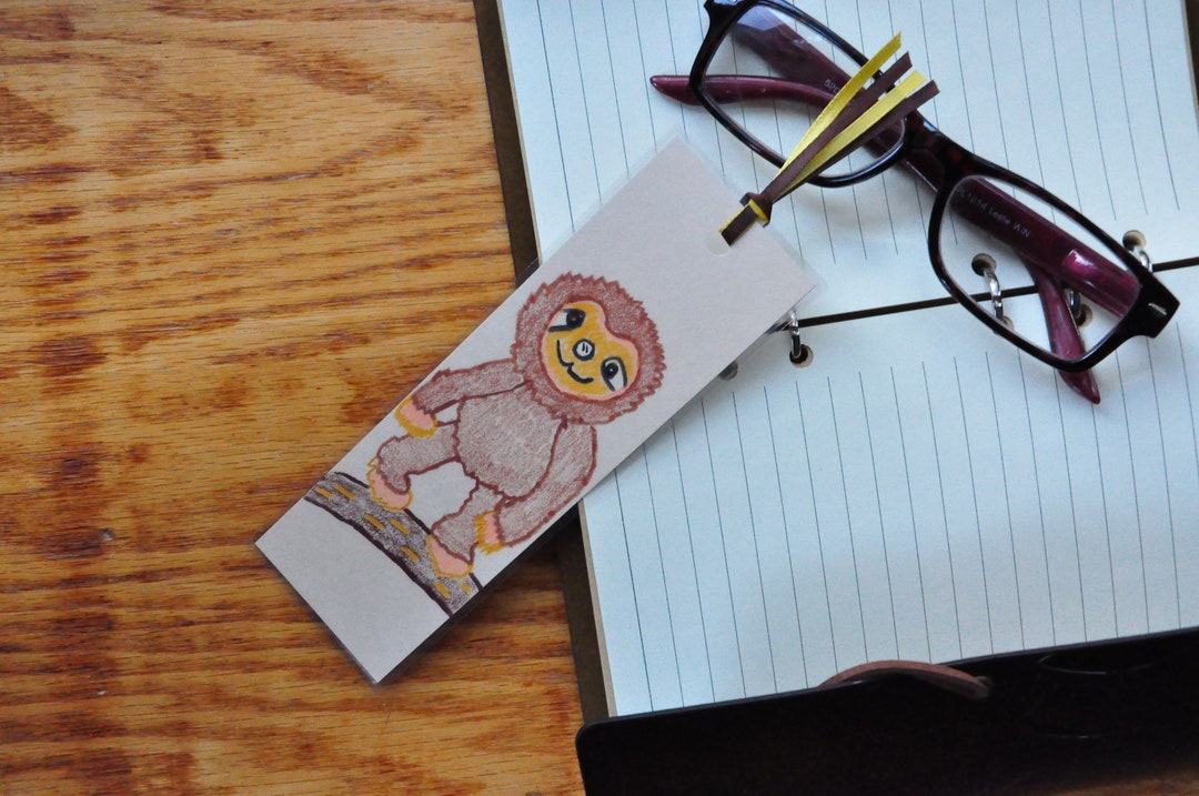Sloth Hand Drawn Bookmark - Etsy