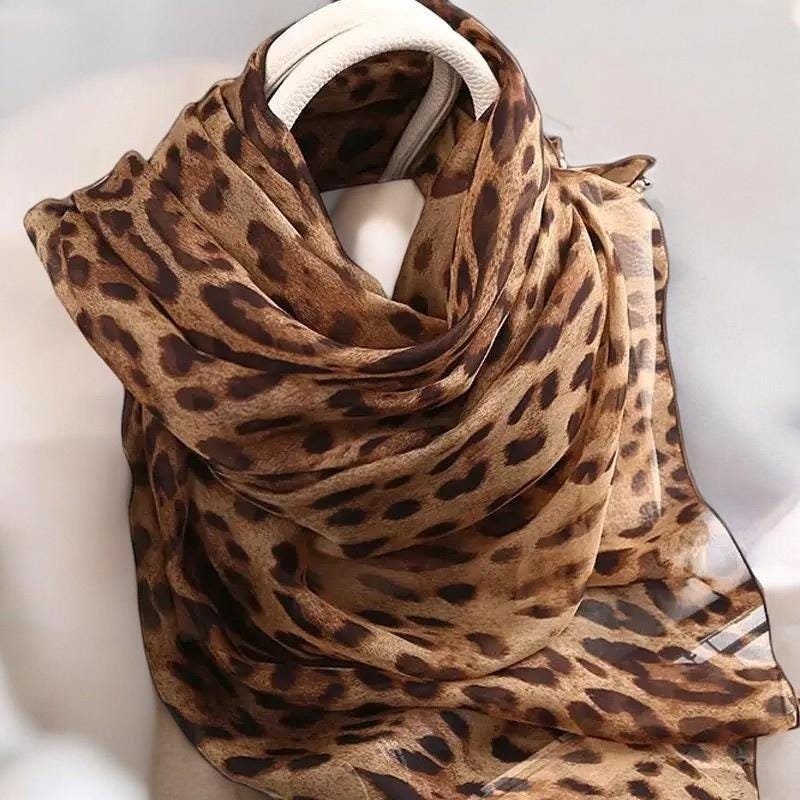 Leopard Print Scarf - Etsy