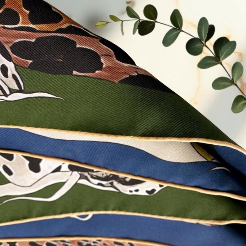 Tiger Print Scarf, Square Silk Scarf, for Women, Animal Print, Soft ...