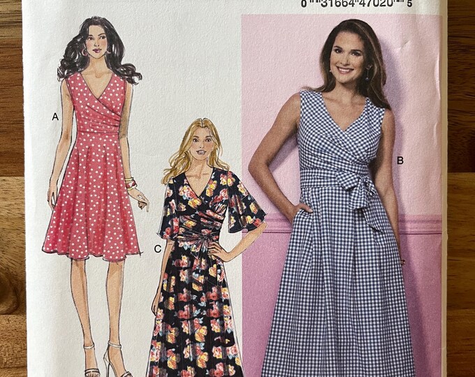 Butterick B6446 - Misses' Dress and Sash - Sizes 6-8-10-12-14 - Paper ...