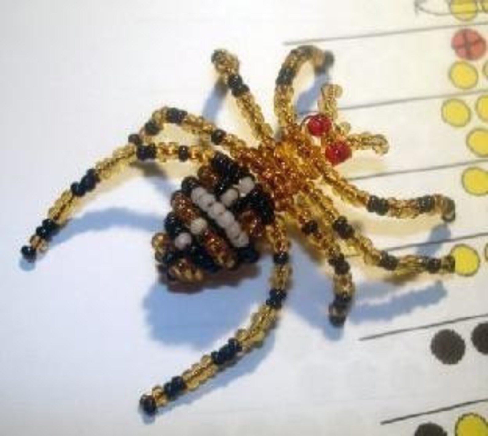 3-D Beaded Spider - Tutorial - Etsy