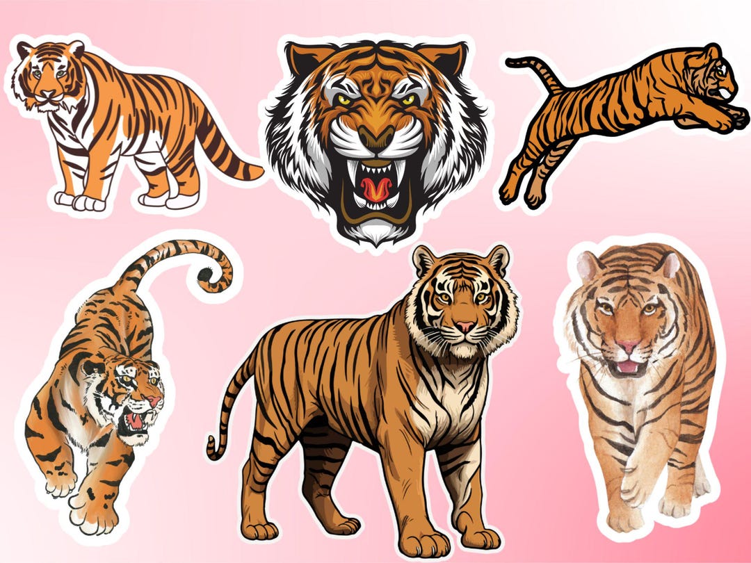 Cute Terrific Tiger Sticker Sheet Bullet Journal Tiger Themed Stickers ...
