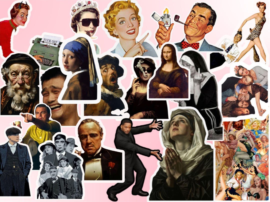 Art Stickers / Fun Gift Famous Paintings Vinyl Sticker Pack Skateboard ...