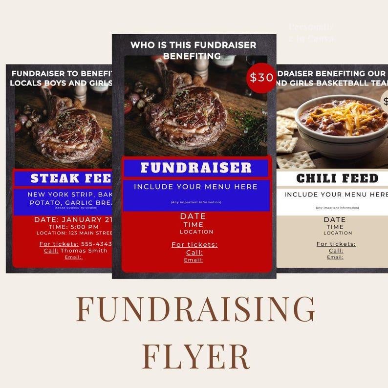 Customizable Fundraising Flyer Template | Editable Event Flyer for ...
