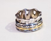 Items similar to Jewish Jewelry . Personalized Hebrew Meditation Ring ...